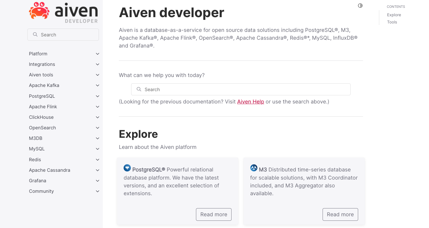 Aiven Developer (2022) | DevPortal Awards